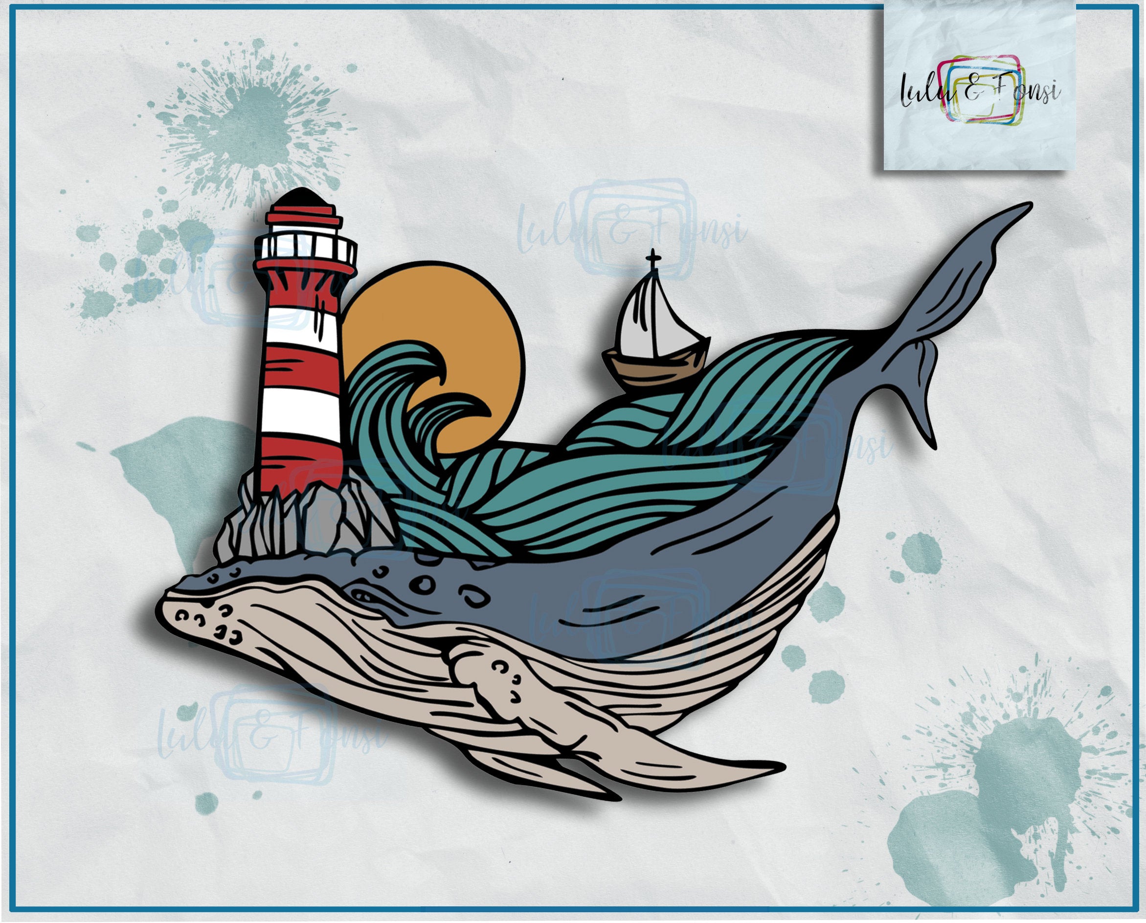 Plotterdatei "Wal Tattoo Motiv" – Lulu und Fonsi