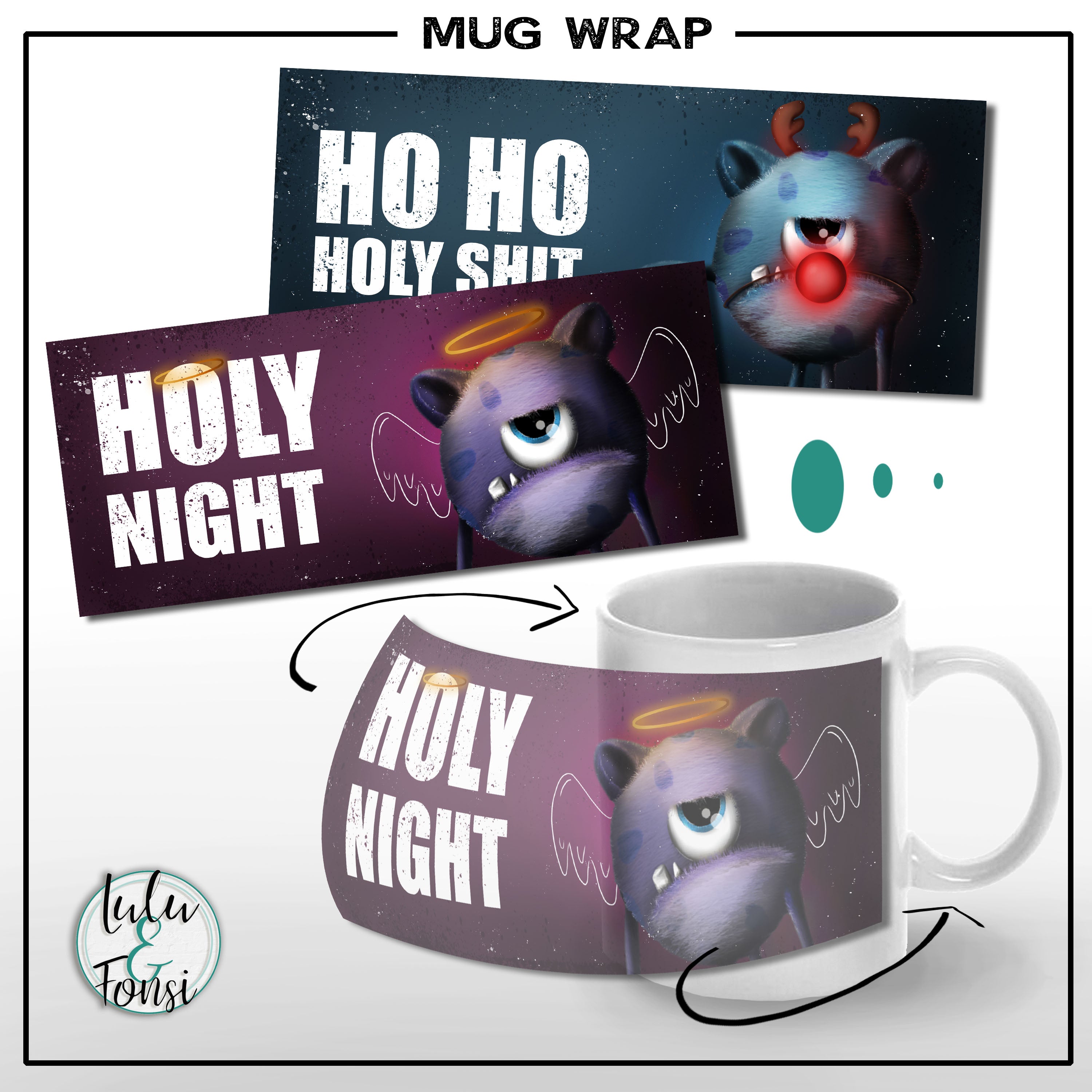 Mug Wrap "Holy Monster" – Lulu und Fonsi