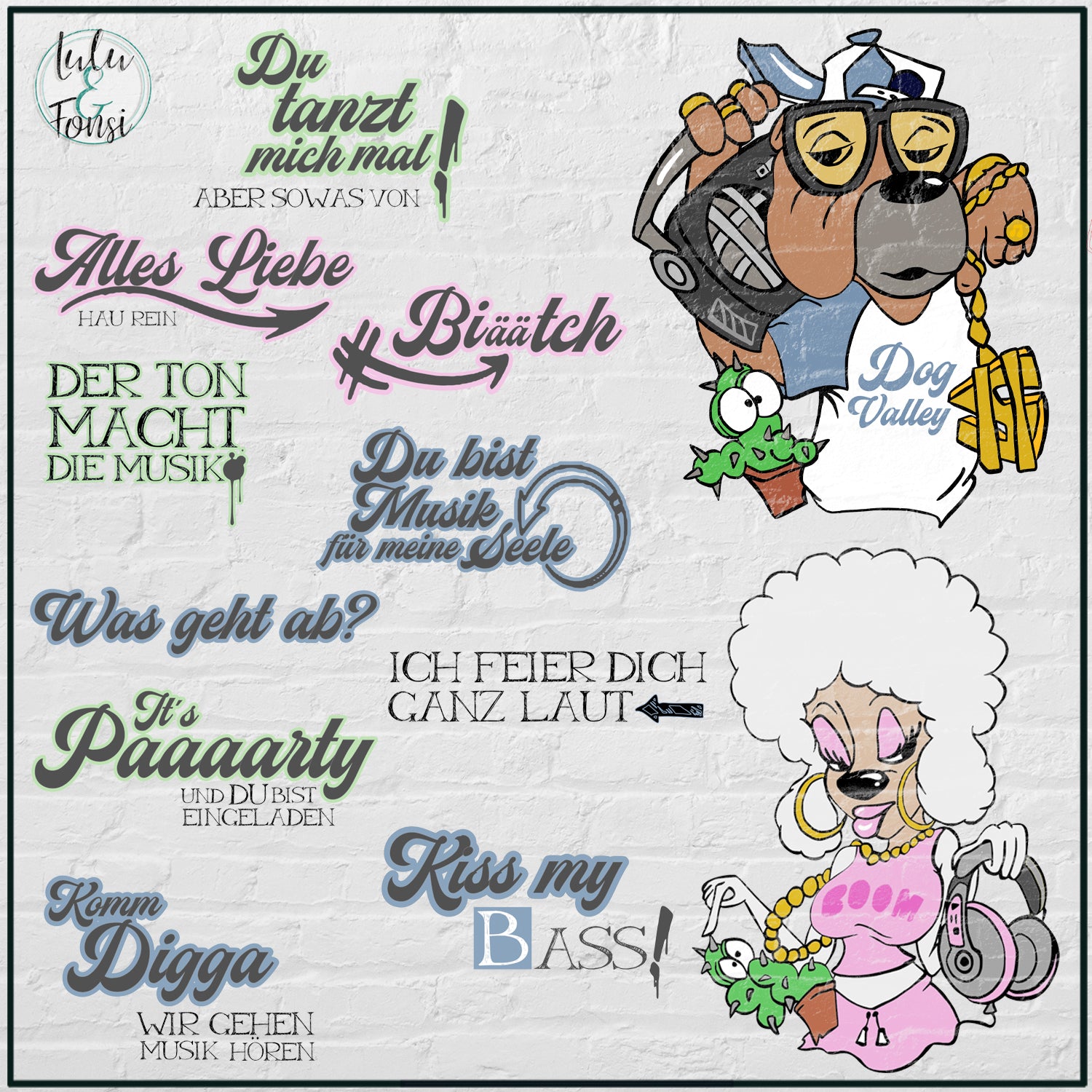 Plotterdatei "Lucky Dogs" – Lulu und Fonsi